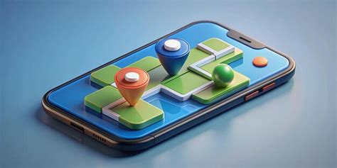 3d Smartphone Device With Map And Gps Technology Premium Ai Generated