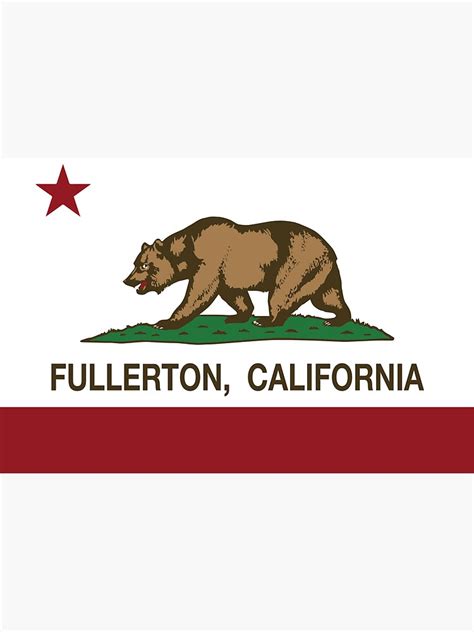 Fullerton California Republic Flag Sticker For Sale By Norcal Redbubble
