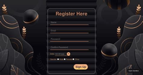 Registration Form With Css Codesandbox Registration Form With Css Codesandbox