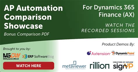 Ap Automation Comparison Showcase For Dynamics 365 Finance Ax Users