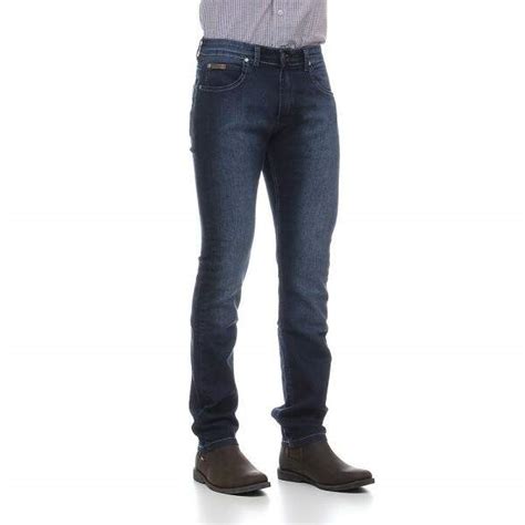 Calça Jeans Masculina Regular Azul Com Elastano Wrangler 31437 Rodeo West