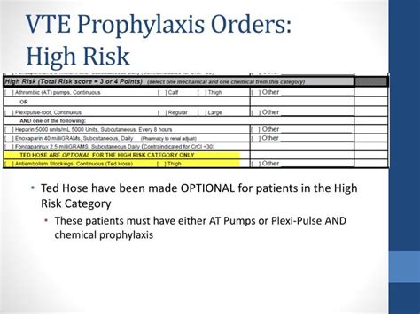 Ppt Vte Prophylaxis Powerpoint Presentation Id1749530