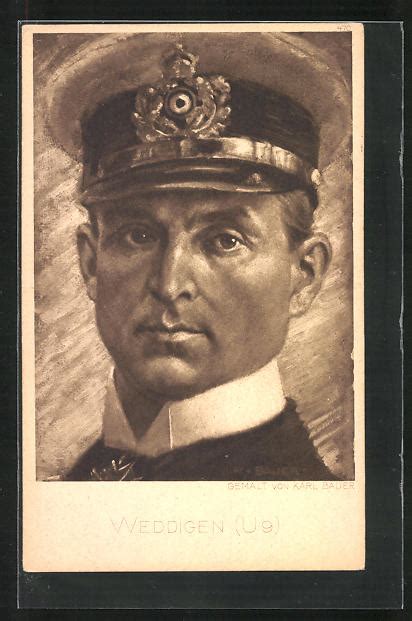Künstler Ak Porträt Otto Weddigen Kommandant Des U Boot U9 11069976