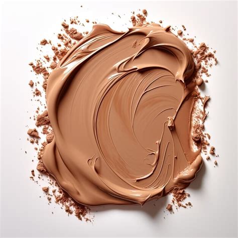 Premium Ai Image Foundation Cosmetic Texture On White