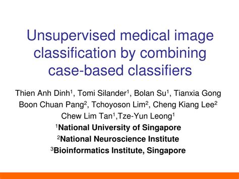 ppt unsupervised medical image classification by combining case
