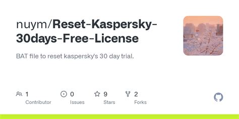 GitHub Nuym Reset Kaspersky Days Free License BAT File To Reset Kaspersky S Day Trial