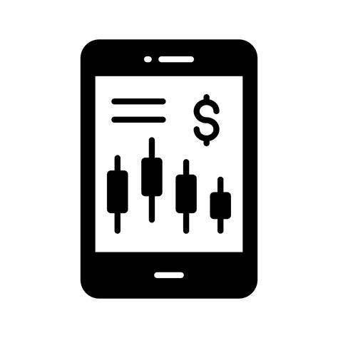 data chart inside mobile showing vector of mobile data analysis in