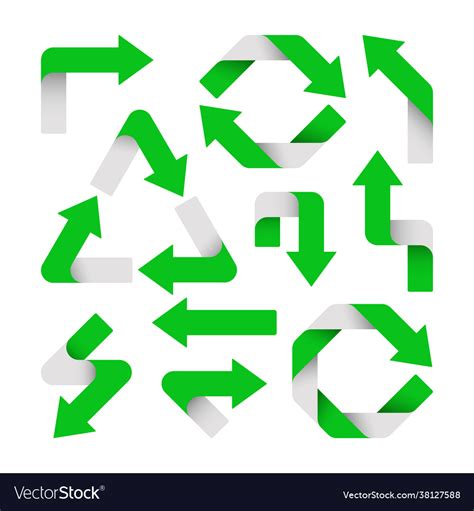 Green Arrows Royalty Free Vector Image Vectorstock