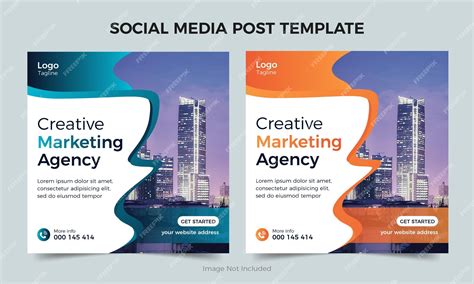 기업 소셜 미디어 포스트 디자인 또는 배너 디자인 템플릿 디지털 마케팅 포스트 디자인 템플릿 프리미엄 벡터