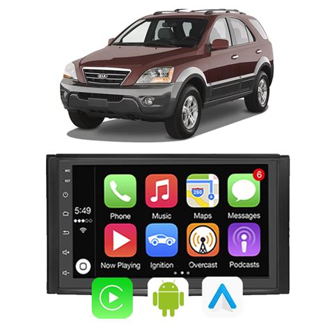 Kit Central Multimidia Carplay Android Auto Kia Sorento 2007 2008 2009