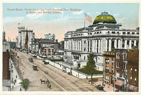 Newark New Jersey Broad Street North From City Hall Stock Image