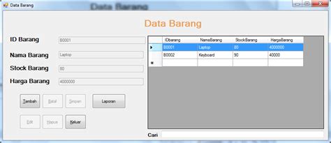menampilkan data pada datagridview dan textbox ~ aphaz4