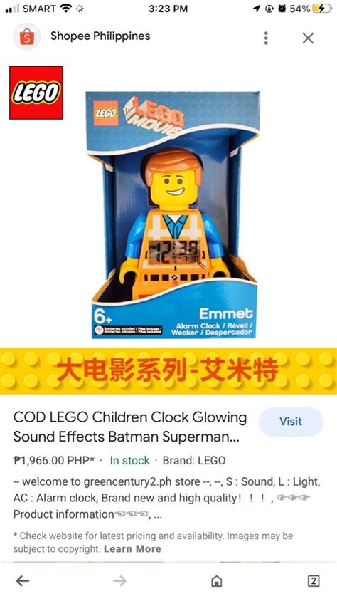 Emmet Lego Movie Alarm Clock On Carousell