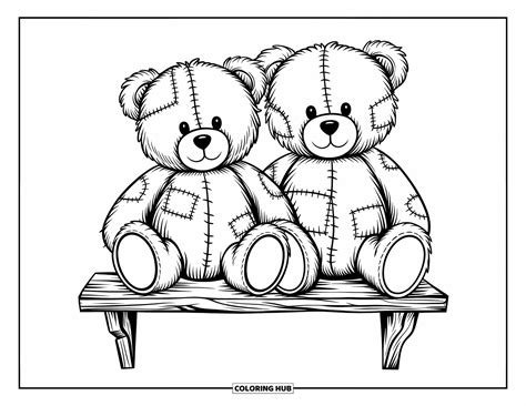 Teddy Bear Adult Coloring Pages