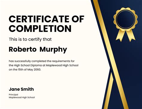 Free School Certificate Template To Edit Online