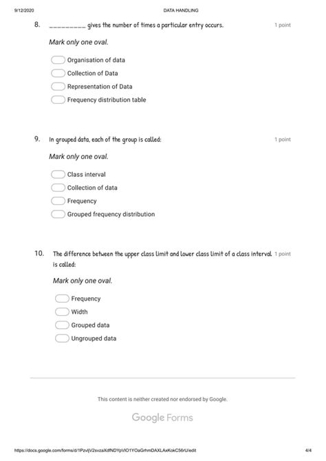 Data Handling Worksheet Pdf