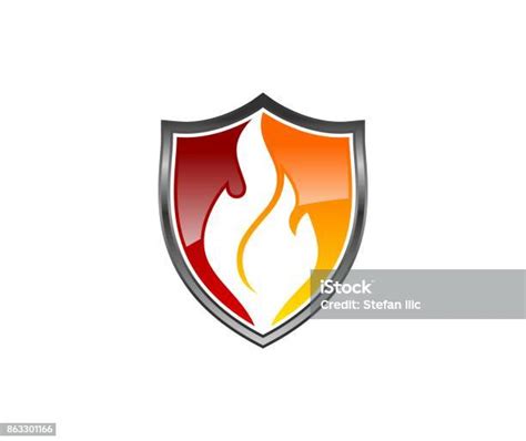 火焰圖示向量圖形及更多火圖片 火 盾 剪裁圖 Istock