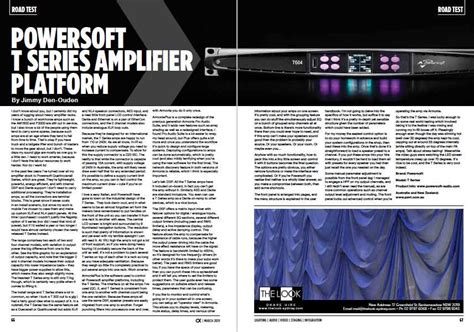 Roadtest Powersoft T Series Amplifier Platform — Cx Network