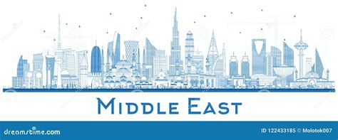 Outline Jeddah Saudi Arabia City Skyline With White Buildings Cartoon
