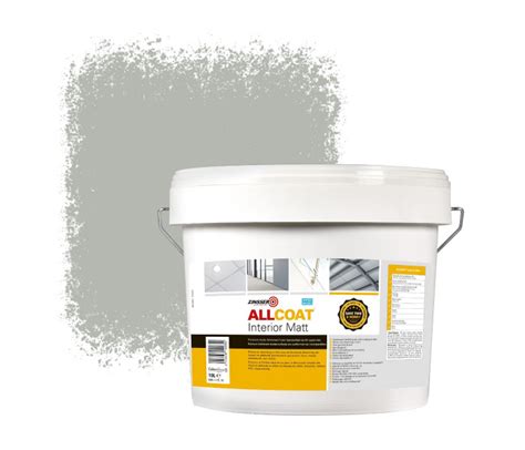 Zinsser Allcoat Interior Wall Paint RAL 7038 Agate Grey 10 Liter