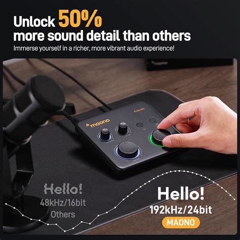 Getuscart Maono Usb Audio Interface For Pc Interface With Xlr Input 24 Bit 192khz Routing