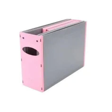 Optiplan Plastic Container A4 325mm Flat Packed Pack 5 Pink Waltons