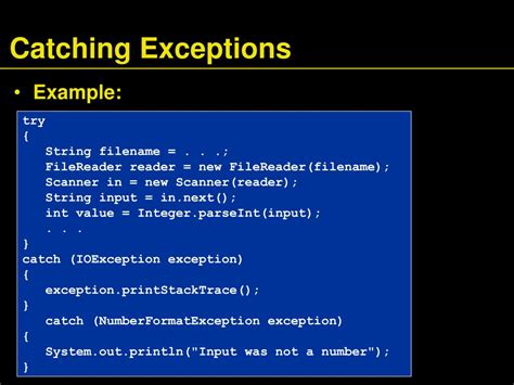 Ppt Chapter 9 Exception Handling Powerpoint Presentation Free Download Id313860