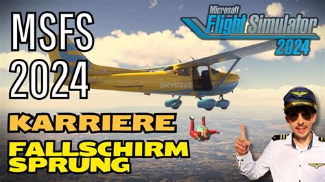Passagiere Springen Aus Dem Flugzeug Fallschirmsprung Mission Im MSFS