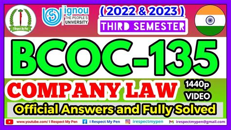 Bcoc 135 Solved Assignment 2022 23 Ignou Bcoc 135 Solved Assignment 2022 2023 Bcomg Company Law
