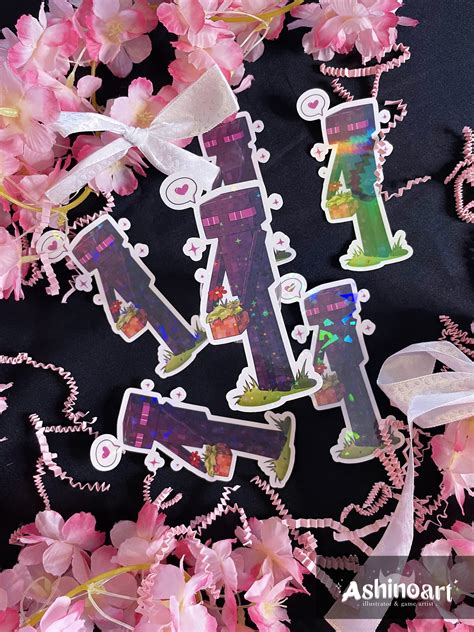 Enderman Holographic Sticker Minecraft Ashinoarts Shop