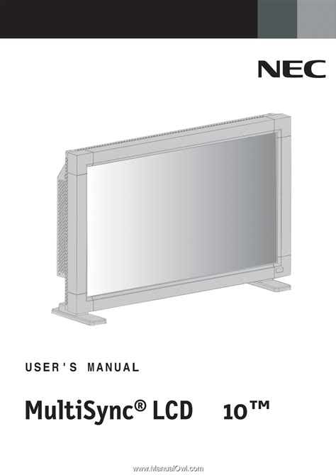 Nec Lcd3210 Bk Multisync Lcd3210 Users Manual