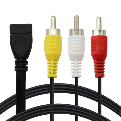 Buy Usb To Rca Cable Usb A Female To Rca Male Jack Splitter Audio Video Av Composite