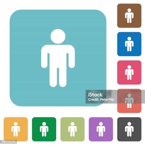 남성 서명 둥근 사각형 아이콘을 플랫 단순함에 대한 스톡 벡터 아트 및 기타 이미지 단순함 드레스 디자인 Istock