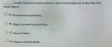 Solved Models Software In Terms Similar To Those That People Chegg