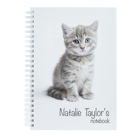 Buy Personalised Cute Kitten Notebook For Gbp 6 49 Card Factory Uk