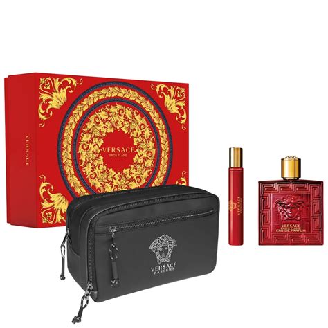 Set 3 Piezas Versace Eros Flame Para Hombre Edp