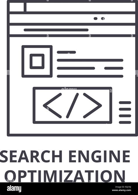 Search Engine Optimization Line Icon Concept Search Engine