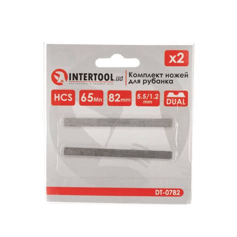 Комплект ножей для рубанка 82 мм, 2 шт INTERTOOL DT-0782, цена 99.75 ...