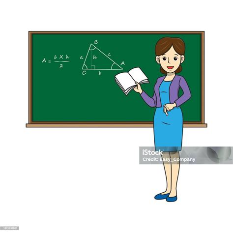 흰색 배경에 격리 된 교사의 벡터 그림입니다 직업과 직업 개념 만화 캐릭터 교육 및 학교 아이 색칠 페이지 인쇄 가능 활동 워크