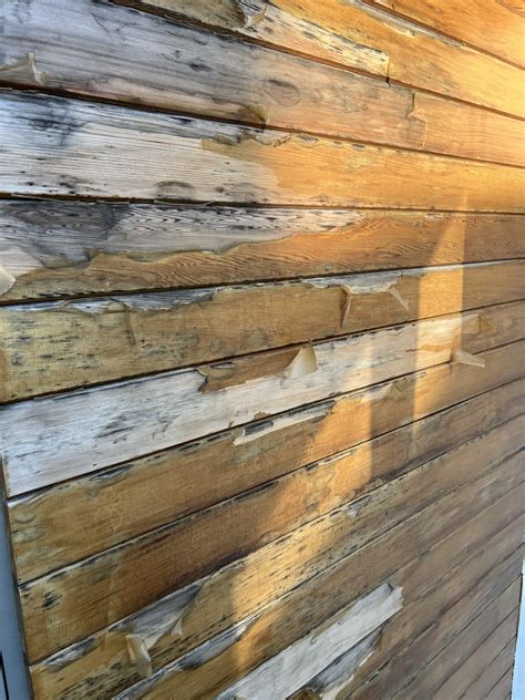 Bought A House Covered In Cedar Cladding And Its Peeling Everywhere What Is This Coating R