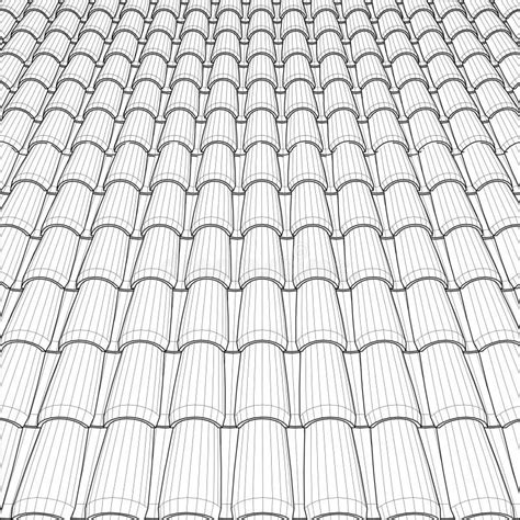 Tile Roof Vector Illustration Isolated On White Background Stock