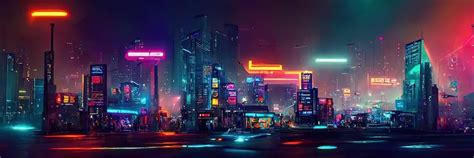 사이버펑크 도시 거리 야경 미래 도시 네온 불빛 밤 거리 장면 복고풍 미래입니다 프리미엄 사진
