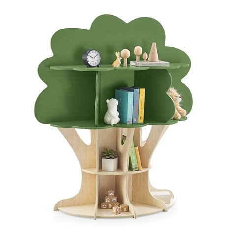 Tree Bookcase Green Brown Leons