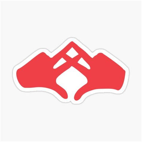 Axo Hand Sign Sticker Redbubble