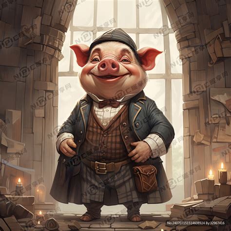 Ai创作图笑眯眯的可爱猪八戒 昵图网