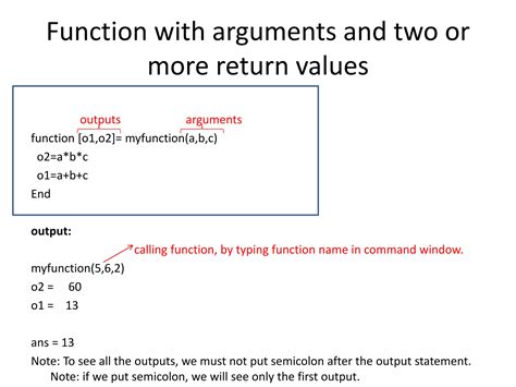 Working With Functions In Matlab Ppt