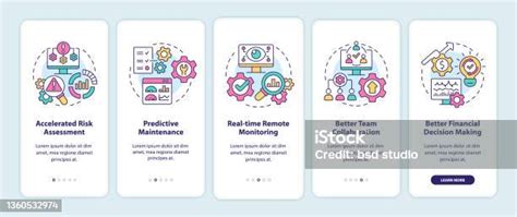 Manfaat Kembar Digital Onboarding Layar Aplikasi Seluler Ilustrasi Stok