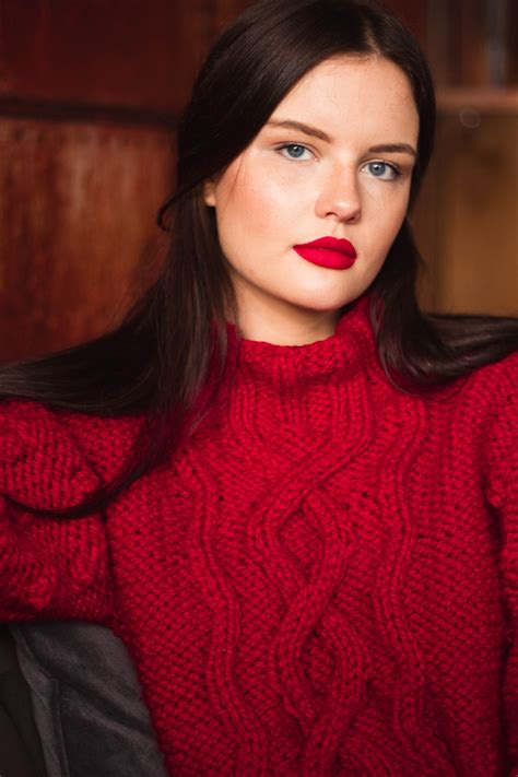 The Big Red Jumper Handknit Super Chunky Sweater From Debbie Bliss Pattern Cable Knit Jumper