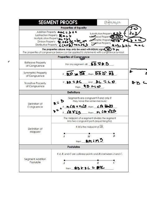 Unit 2 Segment Proof Notes Pdf