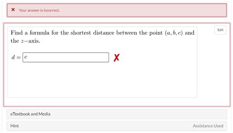 Solved Find A Formula For The Shortest Distance Between The Chegg Com